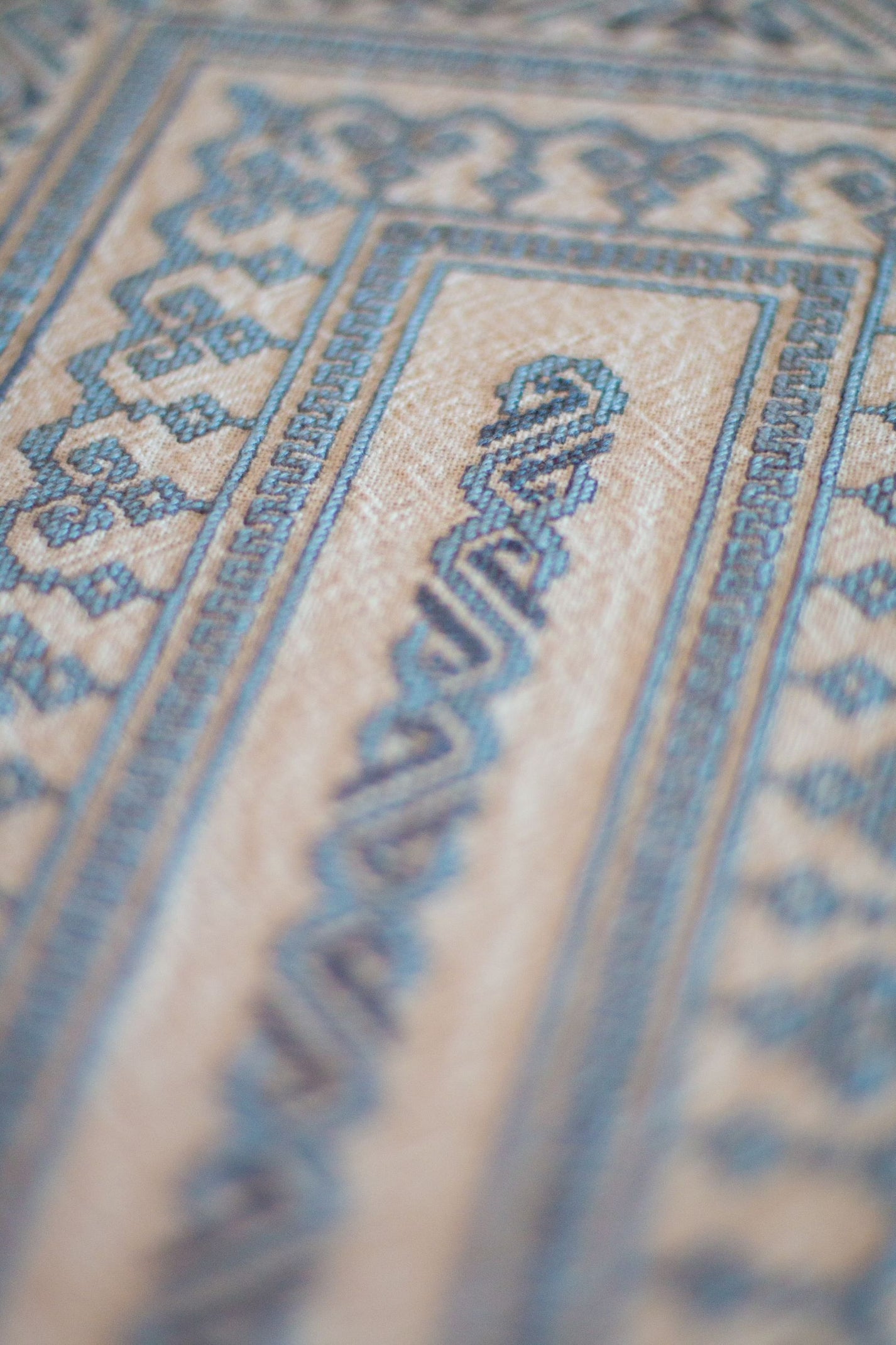Byzantine Scroll and Meander Blue cross stitch folk embroidery kit ...
