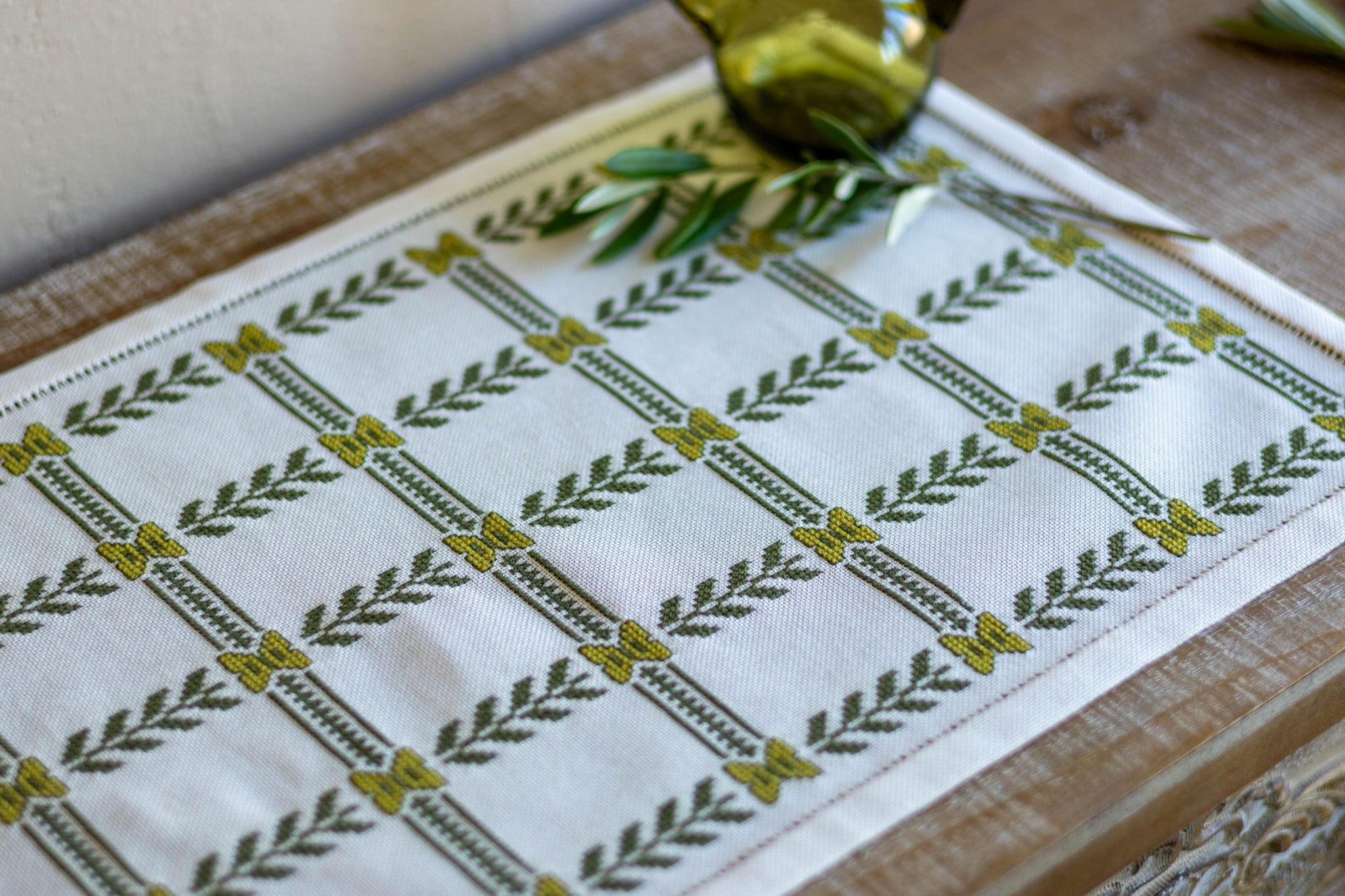 Olive Branch cross stitch folk embroidery kit – Avlea Folk Embroidery